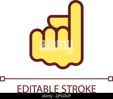 Index finger pointing up pixel perfect white linear icon for dark theme ...