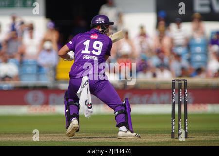 Northern Superchargers' Michael Pepper batting during The Hundred Men's ...