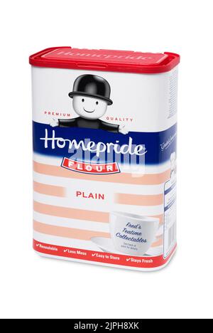 Cut out shot of resealable box of Homepride self raising flour ...