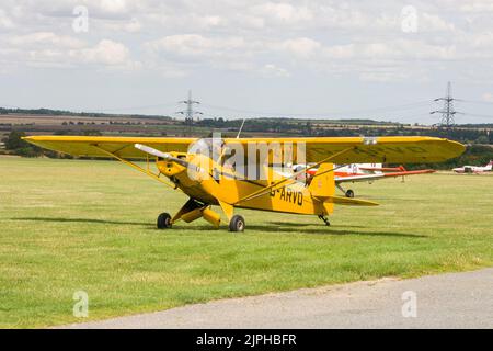 A Piper super cub, G-ARVO, at Sibson airfield in 2009 Stock Photo - Alamy