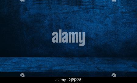 Blue designed grunge concrete texture. Vintage background with space ...