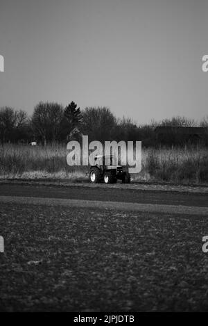 A grayscale of the soil field Stock Photo - Alamy