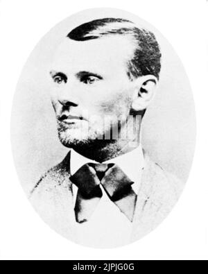 Jesse James, Jesse Woodson James (1847-1882) aged 17 in the uniform of ...