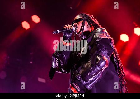Hasselt, Belgium. 18th Aug, 2022. Rapper Dikke aka Mohamed Eddahbi ...