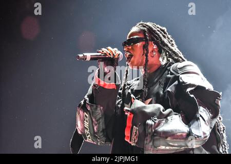 Hasselt, Belgium. 18th Aug, 2022. Rapper Dikke aka Mohamed Eddahbi ...