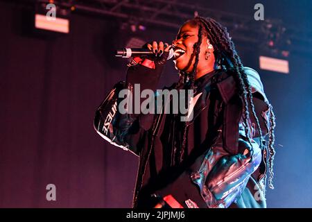 Hasselt, Belgium. 18th Aug, 2022. Rapper Dikke aka Mohamed Eddahbi ...