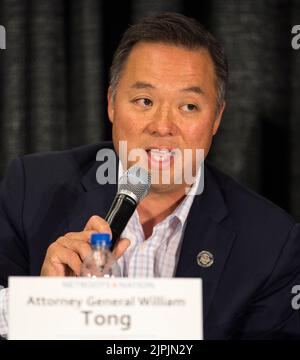 Connecticut Attorney General William Tong speaks during a press ...