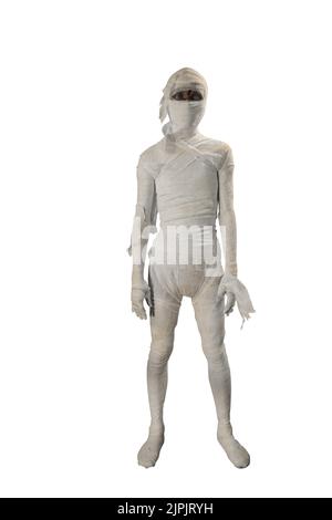 Mummy standing isolated over white background Stock Photo - Alamy