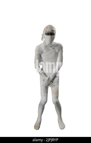 Mummy standing isolated over white background Stock Photo - Alamy