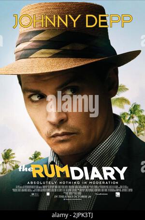 JOHNNY DEPP POSTER, THE RUM DIARY, 2011 Stock Photo - Alamy