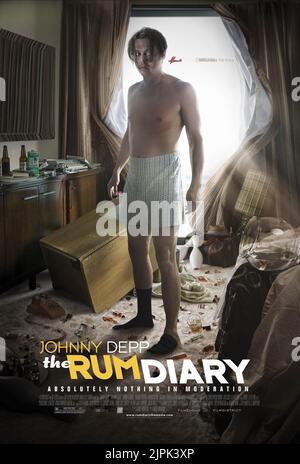 JOHNNY DEPP POSTER, THE RUM DIARY, 2011 Stock Photo - Alamy