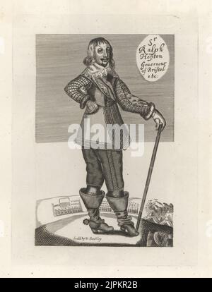 Ralph Hopton, 1st Baron Hopton (1596-1652) on engraving from 1827 ...