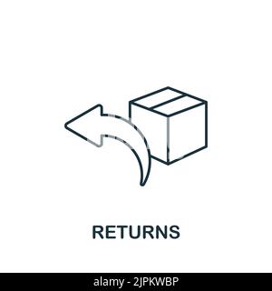 Easy returns icon, simple returns symbol, Hassle-free returns emblem ...