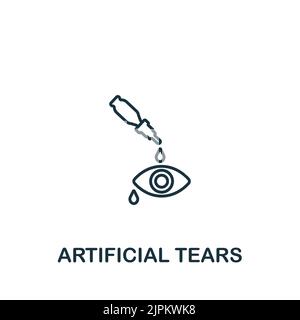 Artificial Tears icon. Simple line element symbol for templates, web ...
