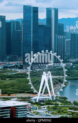 SHENZHEN, CHINA- AUGUST 19, 2022 - The Shenzhen "Bay Area Light" Ferris ...