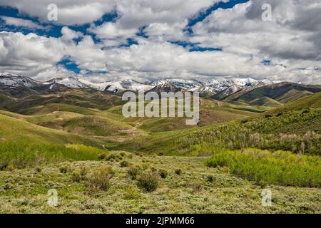 Independence Mountains, view from Maggie Summit Road, over Bull Run ...