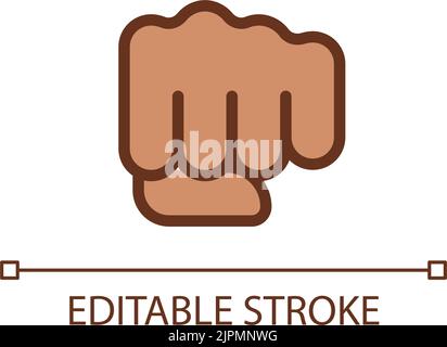 Punching fist pixel perfect RGB color icon Stock Vector Image & Art - Alamy