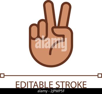 Peace sign pixel perfect RGB color icon Stock Vector Image & Art - Alamy