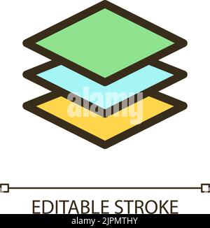 Layers panel flat color ui icon Stock Vector Image & Art - Alamy