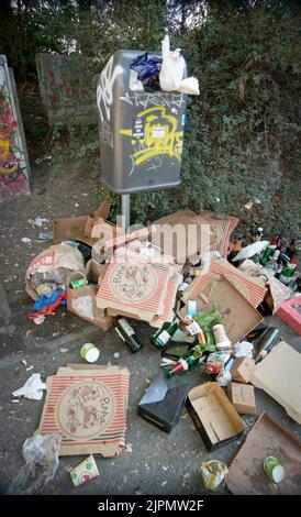 Abfallberg am Landwehrkanal, Müll, Müllensorgung, Umweltverschmutzung ...