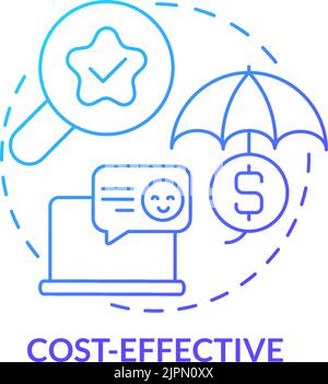 Cost reduction blue gradient concept icon Stock Vector Image & Art - Alamy