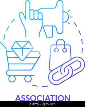 Association blue gradient concept icon Stock Vector Image & Art - Alamy