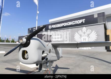 Moscow region. The Orlan-30 unmanned aerial vehicle at the ...