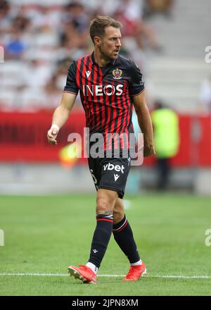 Nice, France, 14th August 2022. Aaron Ramsey of OGC Nice during the ...