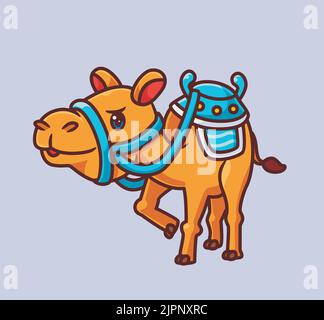 cute outfit camel accessories. isolated cartoon animal illustration ...