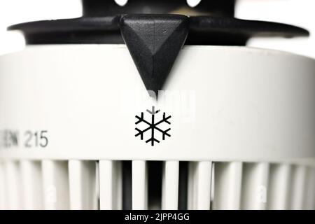thermostatic radiator valve at frost protection position Stock Photo ...