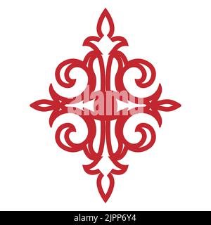 template of an arbitrary oriental ornament for creative ideas. Flat ...