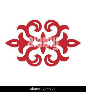 template of an arbitrary oriental ornament for creative ideas. Flat ...