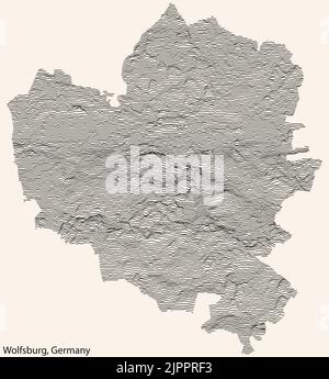 Wolfsburg map, Germany. City map, vector streetmap with roads and ...
