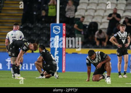 Dejected Hull FC players after the final whistle Stock Photo - Alamy