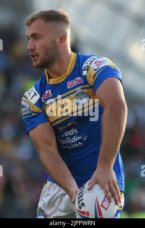 Leeds, UK. 19th Aug, 2022. Adam Holroyd #37 of Warrington Wolves in ...