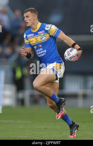 Leeds, UK. 19th Aug, 2022. Adam Holroyd #37 of Warrington Wolves in ...