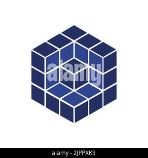 cube emblem, cubes logo icon Stock Vector Image & Art - Alamy