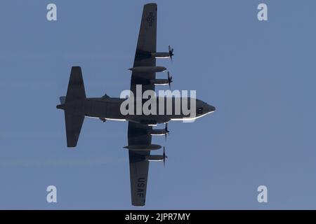 A Lockheed C130 Hercules military aircraft with the Japanese Maritime ...