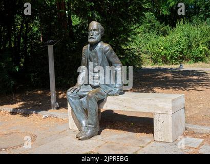 Ernst Abbe Bronze Statue by Klaus-Dieter Locke, Jena Zeiss Planetarium ...