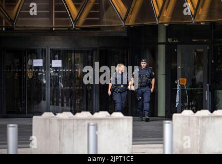 Malmo, Sweden - 20 Sep, 2022: Entrance to the commercial building at ...