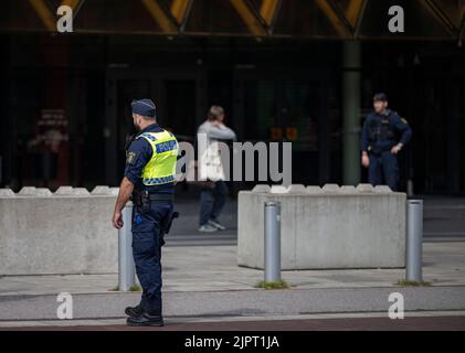 Malmo, Sweden - 20 Sep, 2022: Entrance to the commercial building at ...