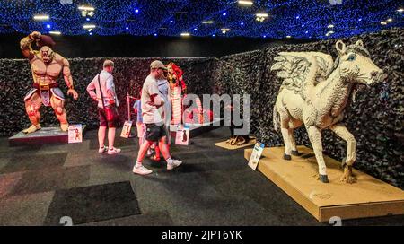 An elephant made out of Lego at the BRICKLIVE convention at the NEC in ...