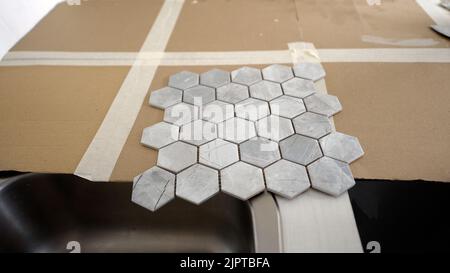 Ceramic Mosaic Design on Table Stock Photo - Alamy