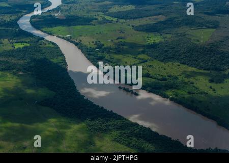 Aerial view of Meta river, Colombia Stock Photo - Alamy
