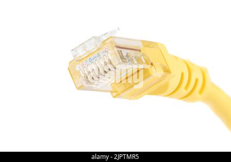 Macro shot of network connection plug Stock Photo - Alamy