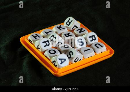 Boggle word search game Stock Photo - Alamy