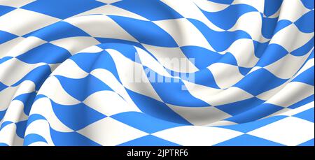 A 3D rendering of the Lozenge Flag of Bavaria Stock Photo - Alamy