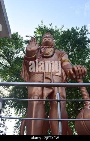 Statue of Lord Hanuman who is the Hindu god and divine vanara (monkey ...