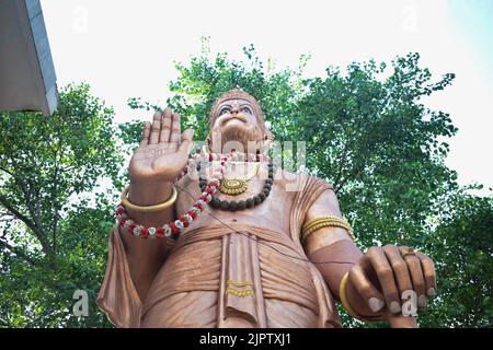 Statue of Lord Hanuman who is the Hindu god and divine vanara (monkey ...