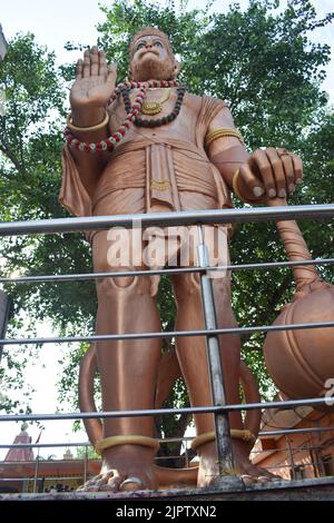 Statue of Lord Hanuman who is the Hindu god and divine vanara (monkey ...
